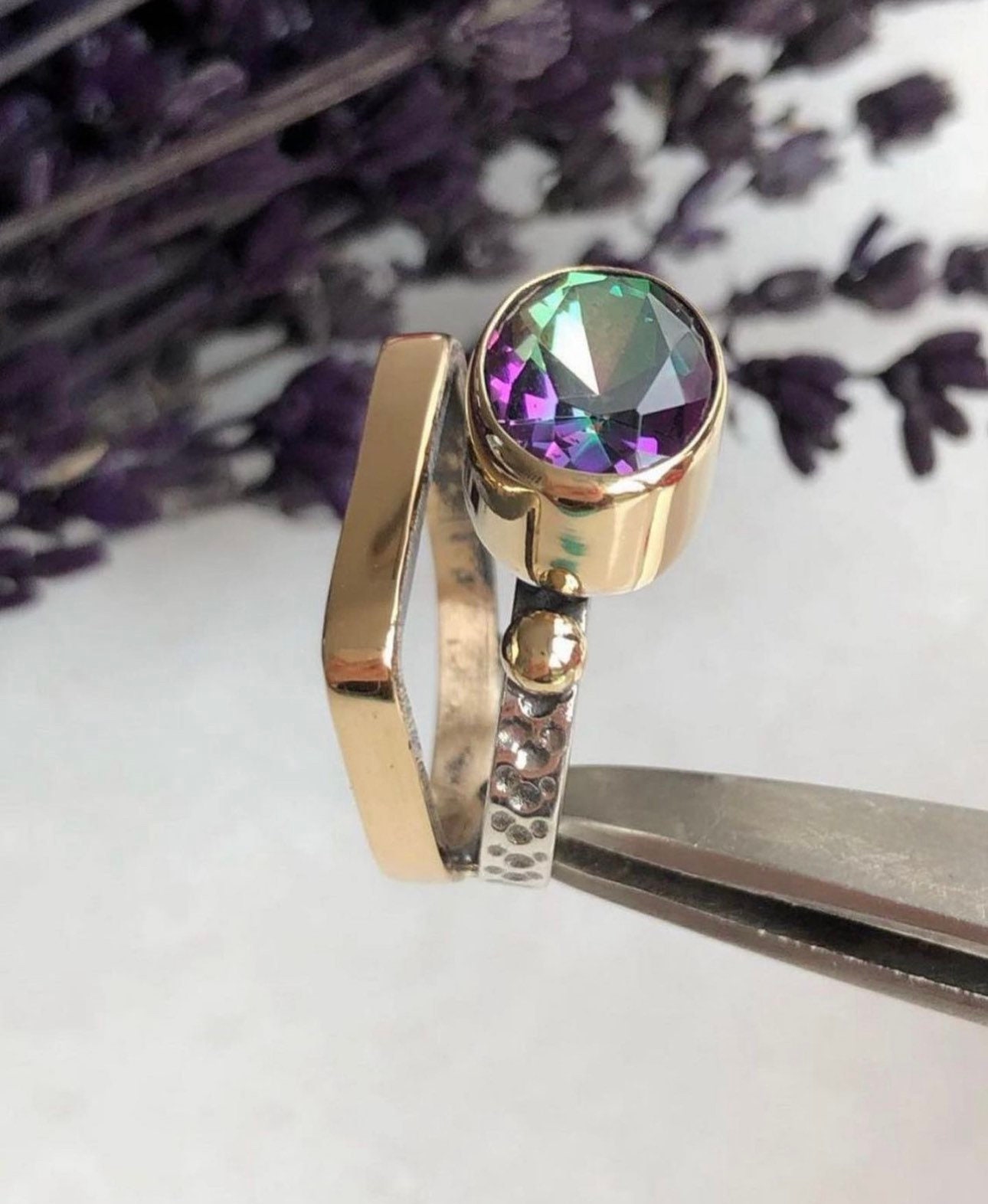 Mystic Topaz Silver Ring, Silver Ring, 925 Sterling Silver, Mystic ...