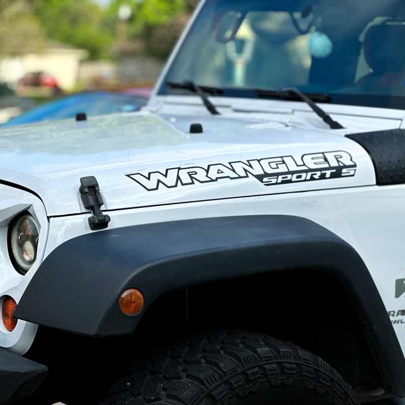 Jeep Wrangler Hood Vinyl Decals Stikers 2x - Etsy
