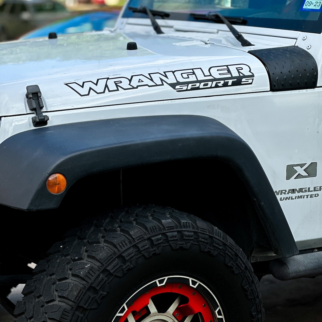 Jeep Wrangler Hood Vinyl Decals Stikers 2x - Etsy