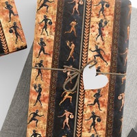 Ancient Greek Wrapping Paper Roll, Black and White Ancient Greek ...