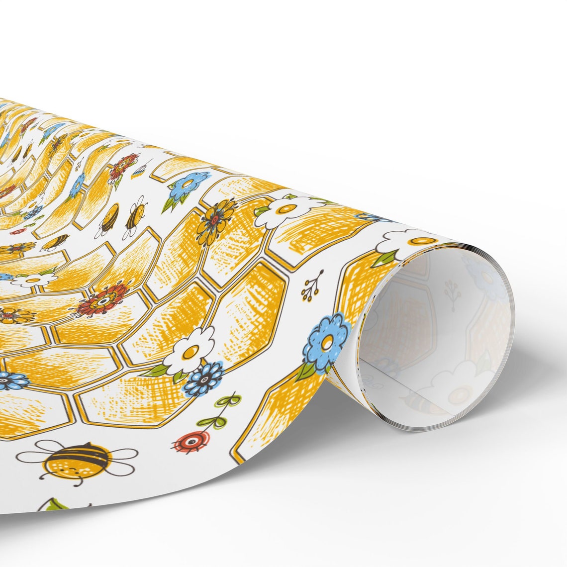 Bee Wrapping Papers, Beehive Gifts Wrapping Paper Roll, Bee Birthday ...