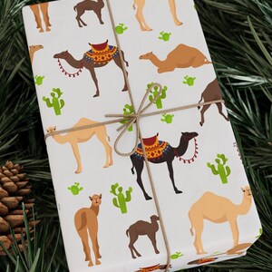 Camel Wrapping Papers, Camel Gifts Wrapping Paper, Camel Birthday Gifts ...