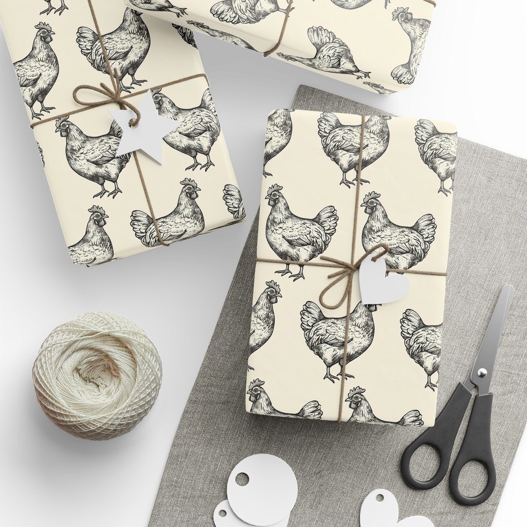Hen Wrapping Papers, Chicken Gifts Wrapping Paper Roll, Chicken Gifts ...
