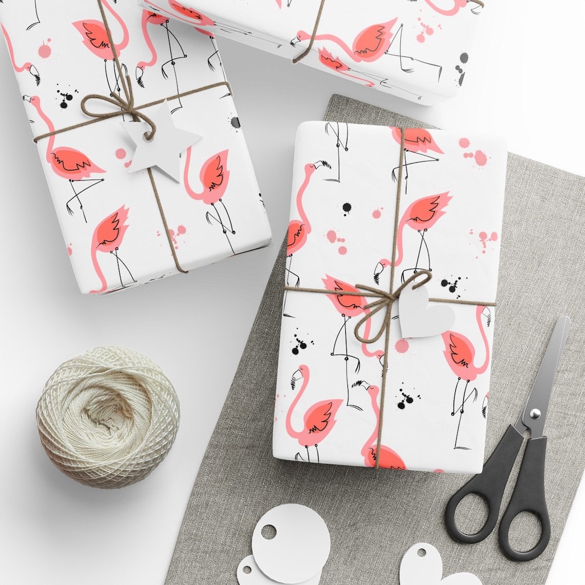 Flamingo Wrapping Papers, Flamingo Gifts Wrapping Paper, Flamingo Bird ...