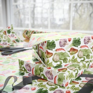 Vegetables Wrapping Paper Roll, Veggies Gifts, Vegetable Watercolor ...