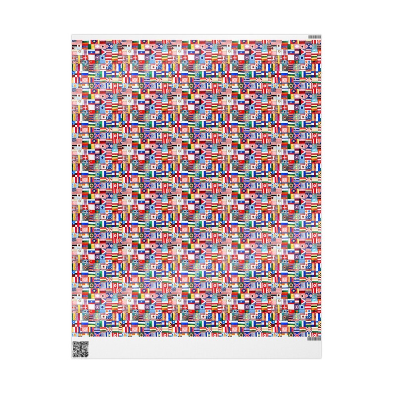 World Flags Wrapping Papers, Flags Gifts Wrapping Paper Roll, World ...