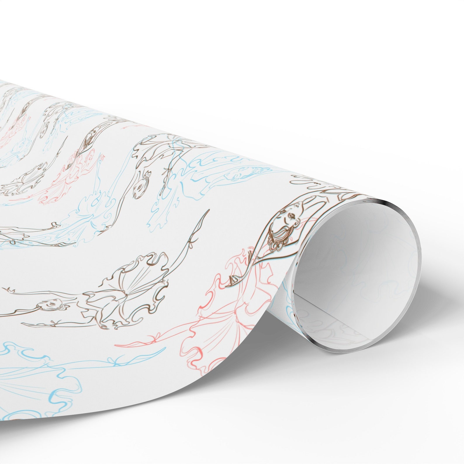 Ballerina Wrapping Papers, Ballerina Line Art Gifts Wrapping Paper ...