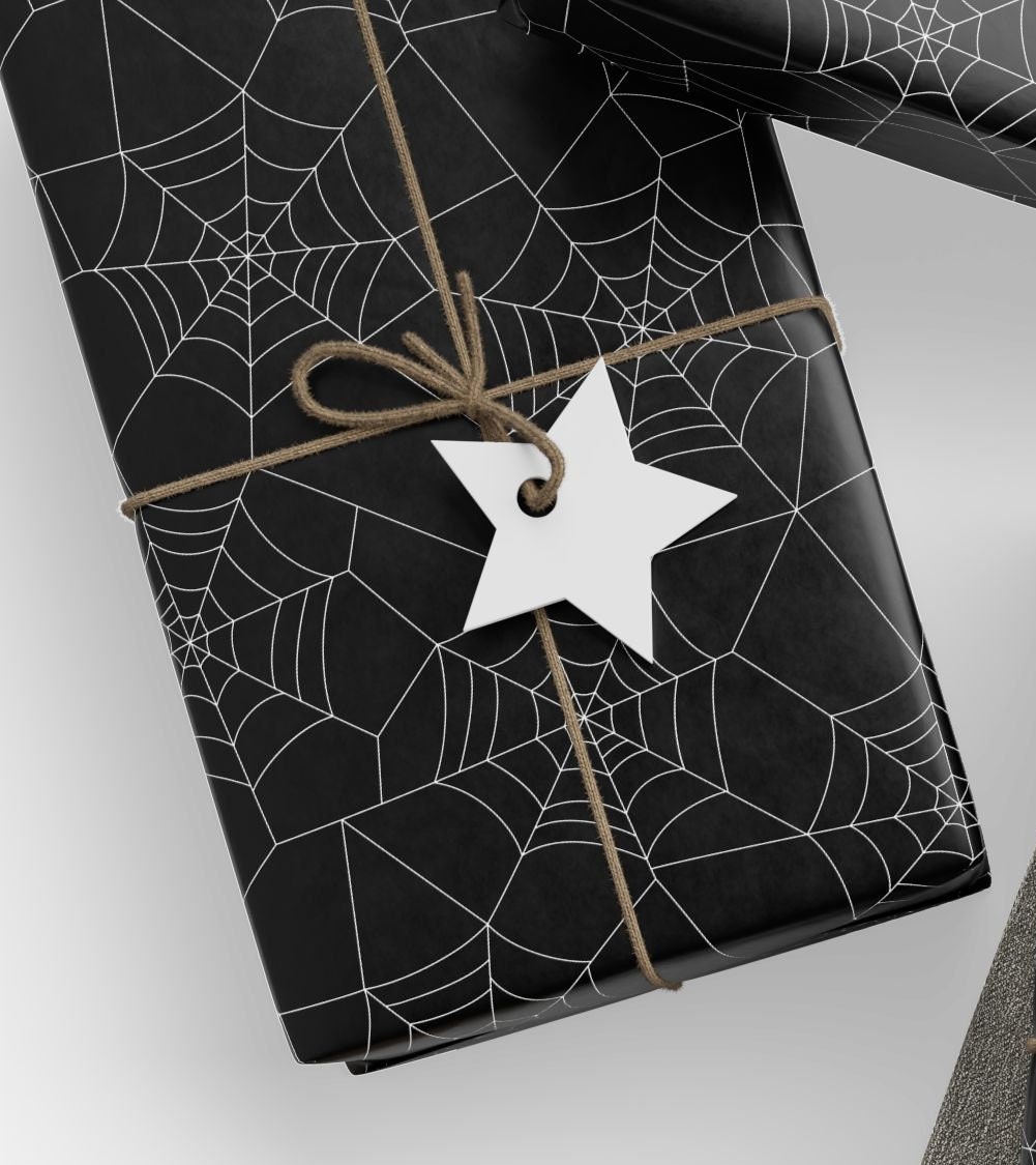 Spider Web Wrapping Papers, Web Wrapping Paper, Halloween Wrapping ...