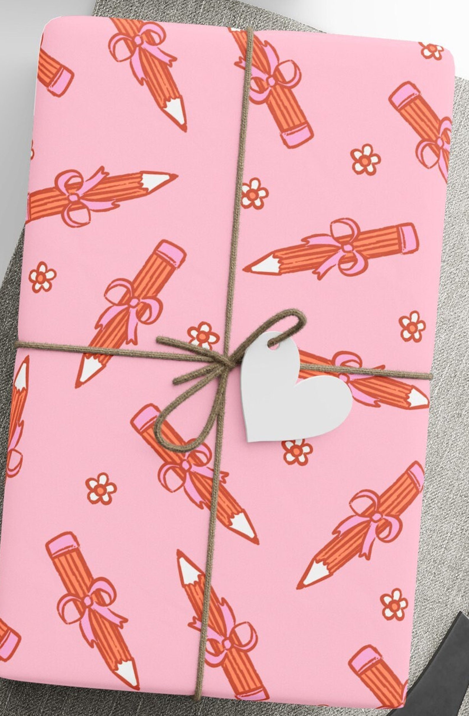 Pencil Gift Wrapping Papers, Back to School Gift Wrapping Paper Roll ...