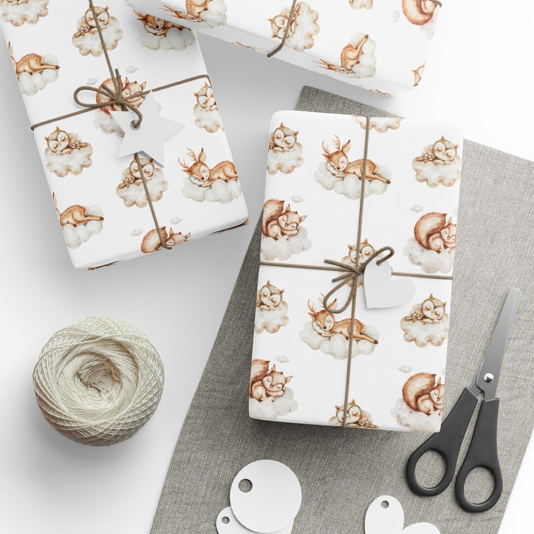 Baby Animals Wrapping Papers, Baby Animals Sleeping Gifts Wrapping ...