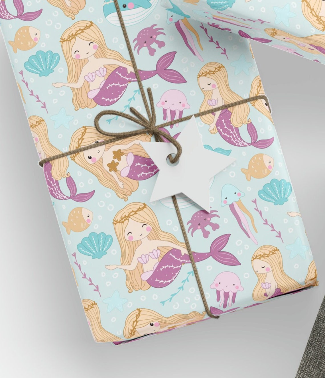 Mermaid Wrapping Paper Roll, Mermaids Gift Wrapping Paper Roll, Mermaid ...
