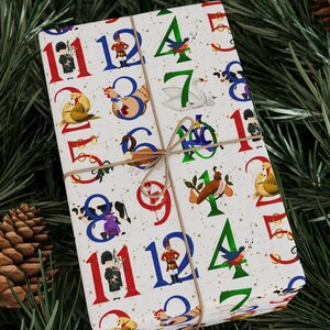 12 Days of Christmas Wrapping Papers, Christmas Wrapping Paper Roll ...