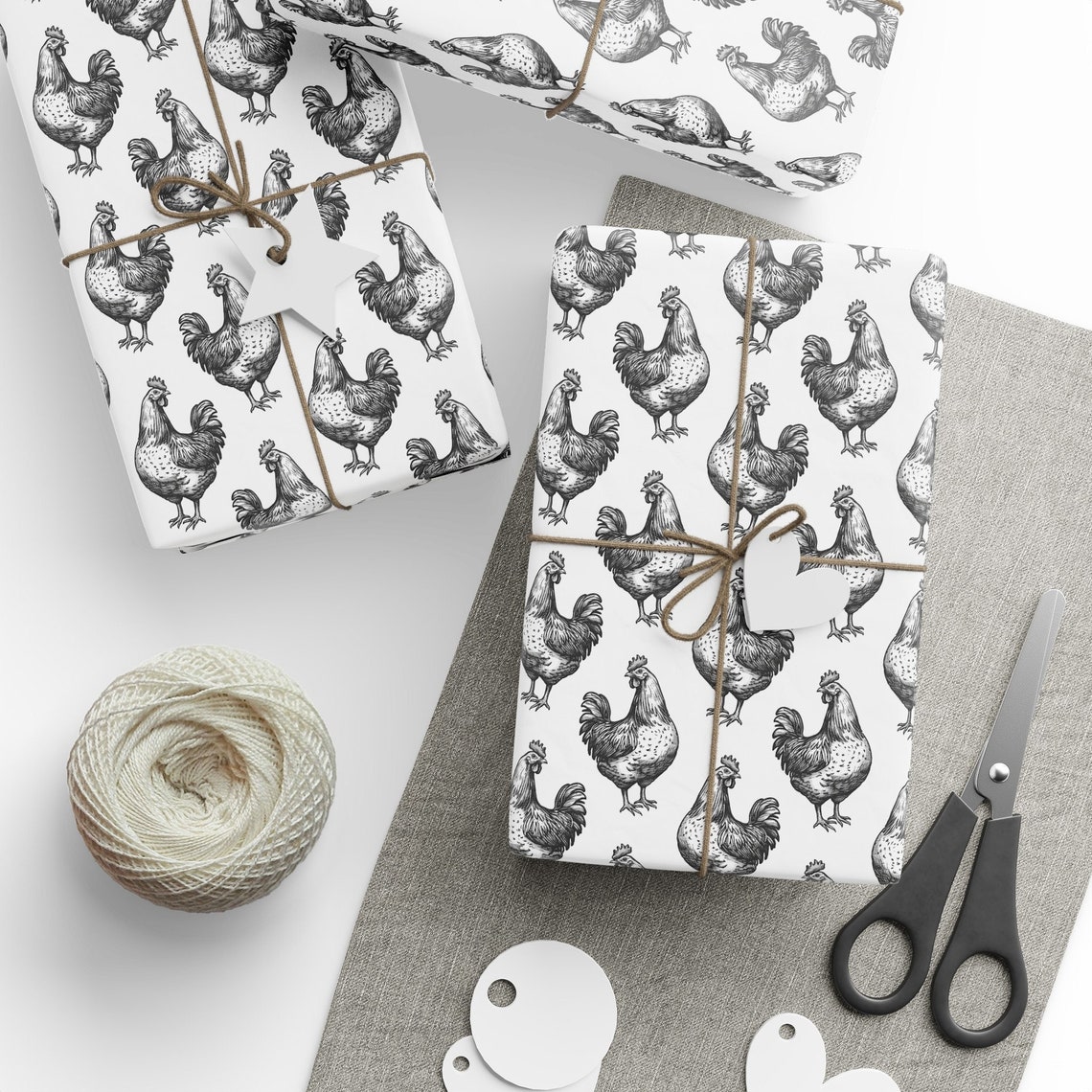 Chicken Wrapping Papers, Chicken Gifts Wrapping Paper Roll, Chicken ...