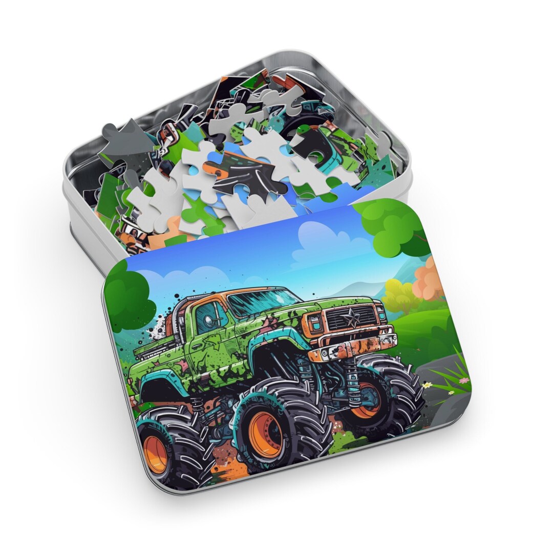 Monster Truck Kids Jigsaw Puzzle, Monster Truck Birthday Gift Puzzle ...