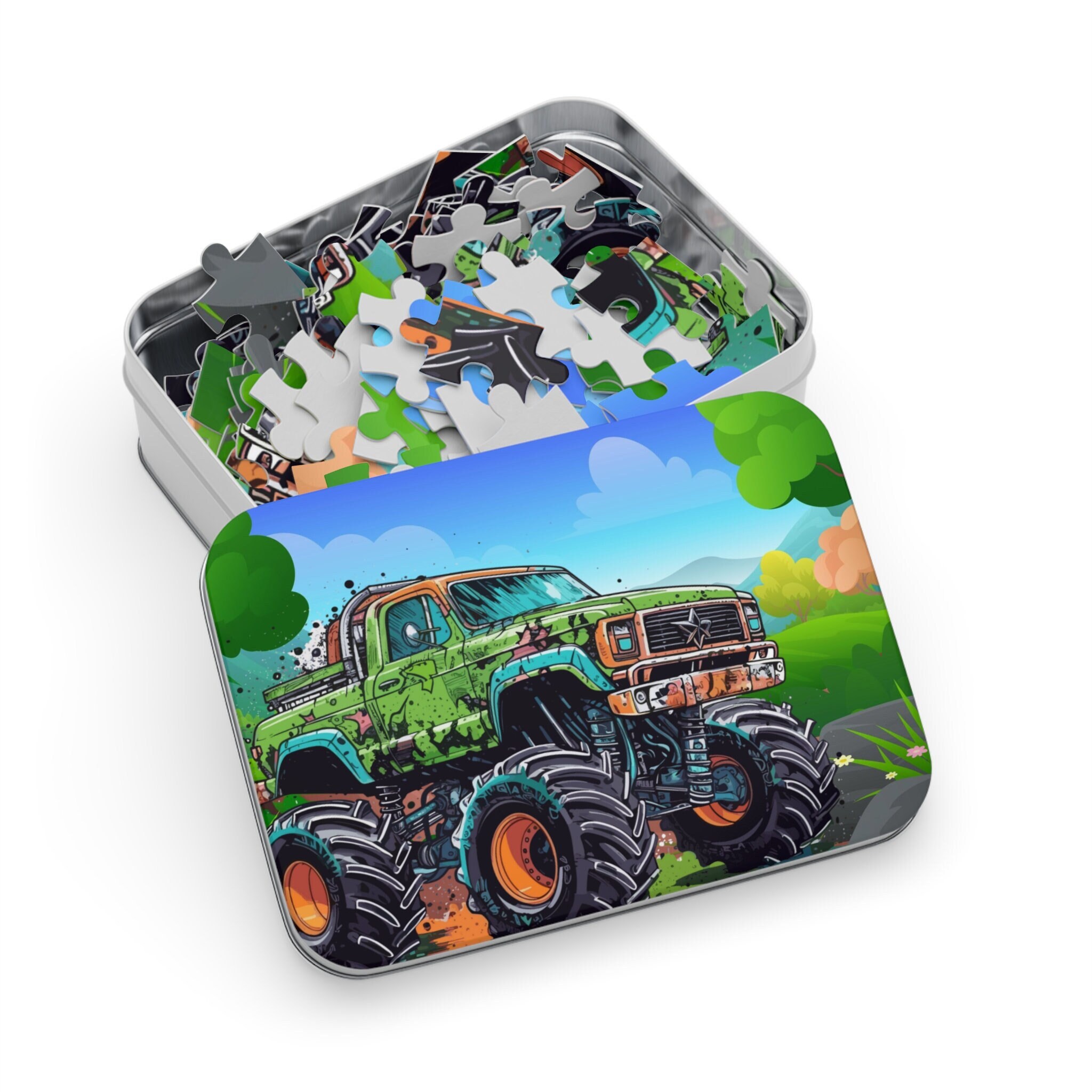 Monster Truck Kids Jigsaw Puzzle, Monster Truck Birthday Gift Puzzle ...