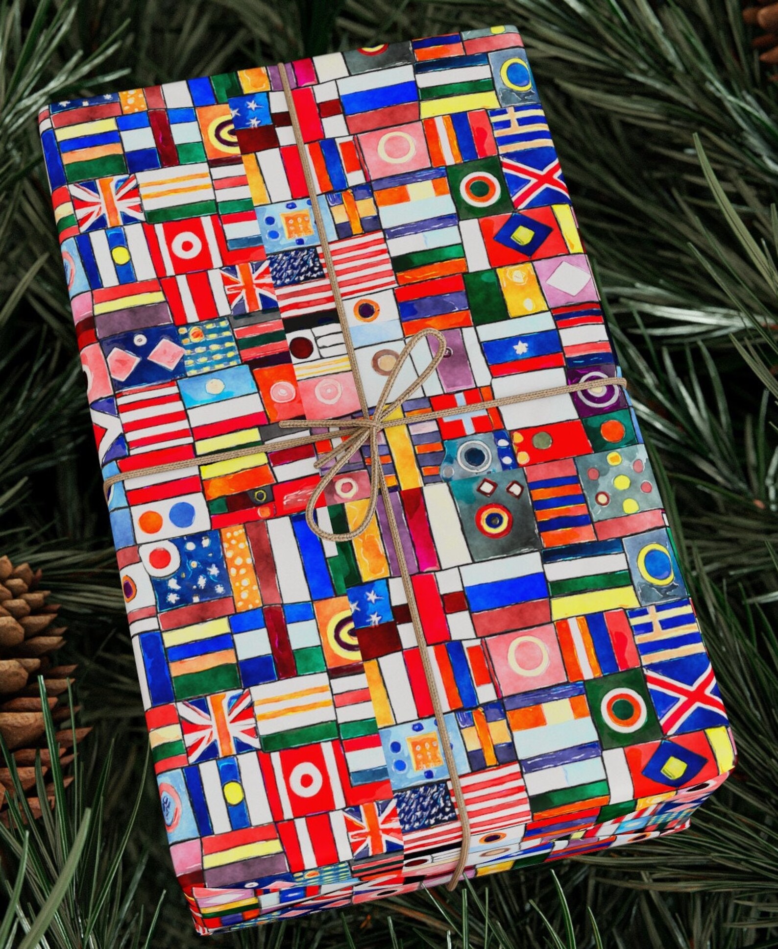 World Flags Wrapping Papers, Flags Gifts Wrapping Paper Roll, World ...