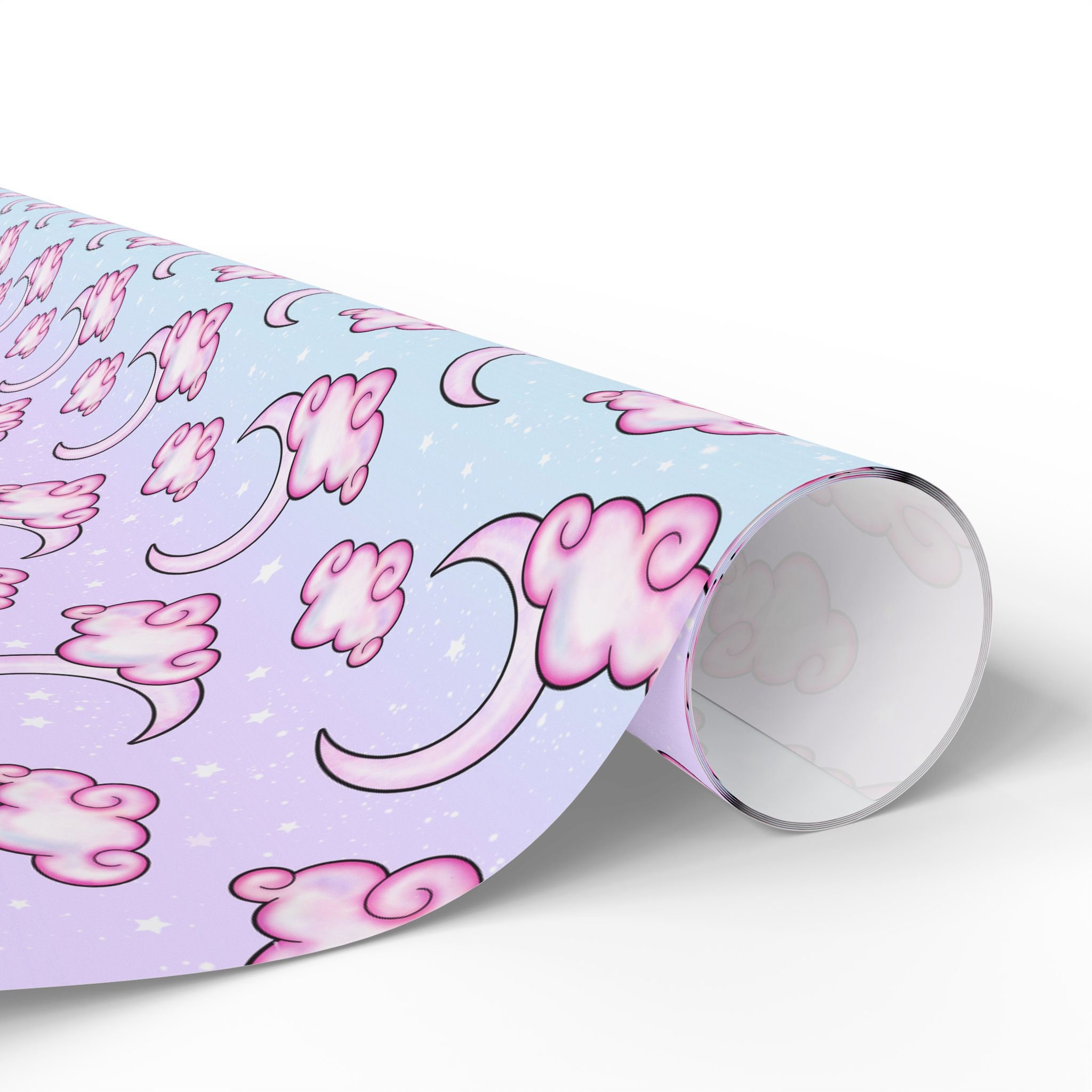 Moon and Clouds Wrapping Papers, Clouds Gifts Wrapping Paper Roll, Moon ...