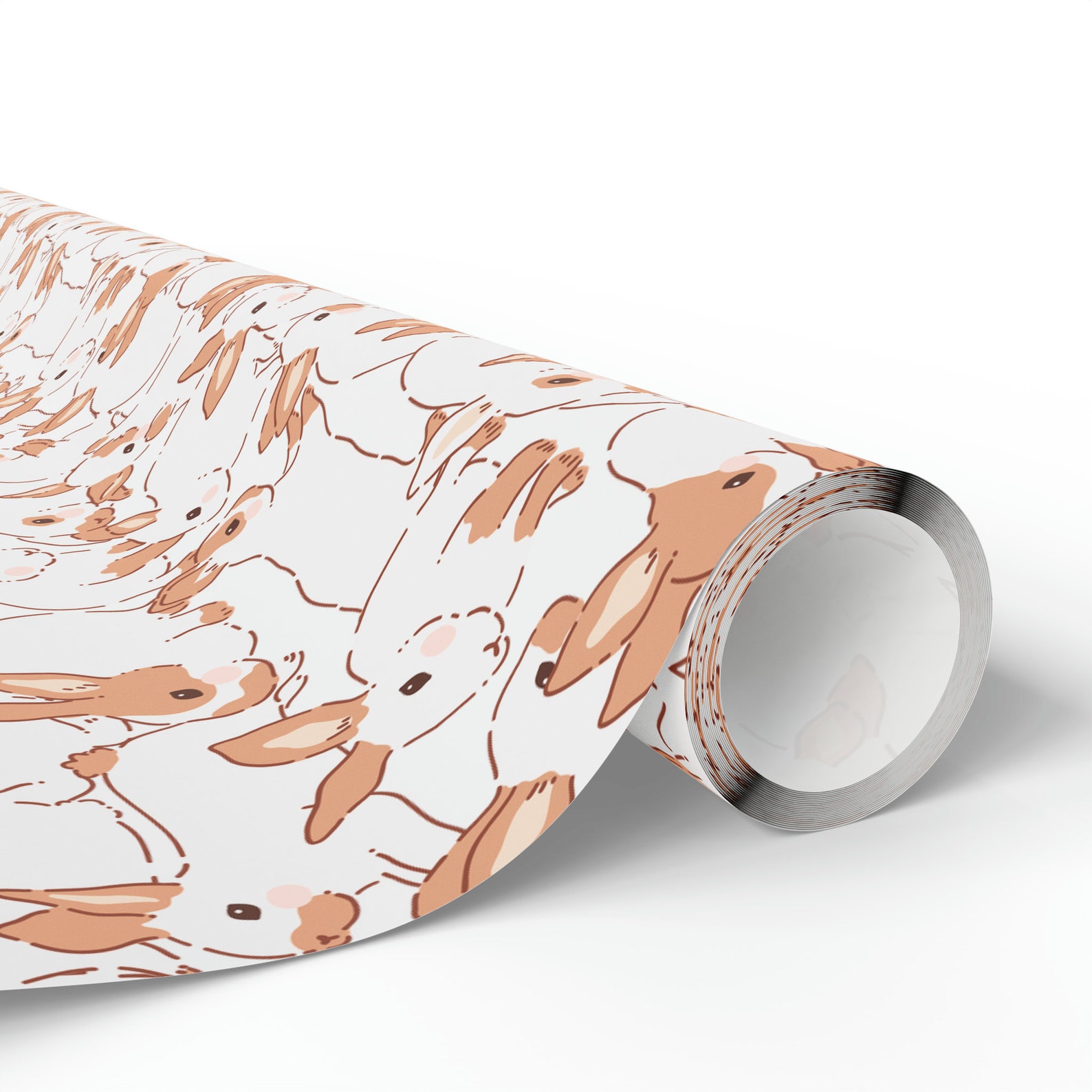 Bunny Rabbit Wrapping Paper Roll, Rabbit Gifts, Bunny Wrapping Paper ...