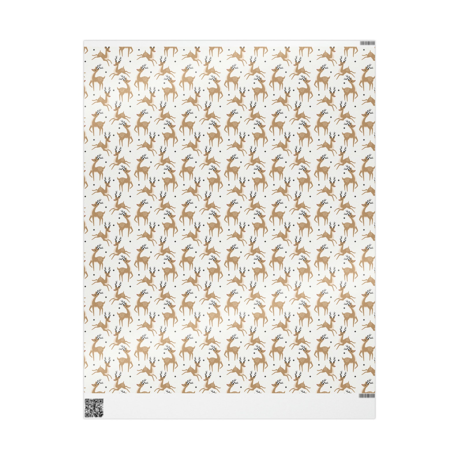 Deer Wrapping Paper Roll, Reindeer Christmas Gift Wrapping Paper ...
