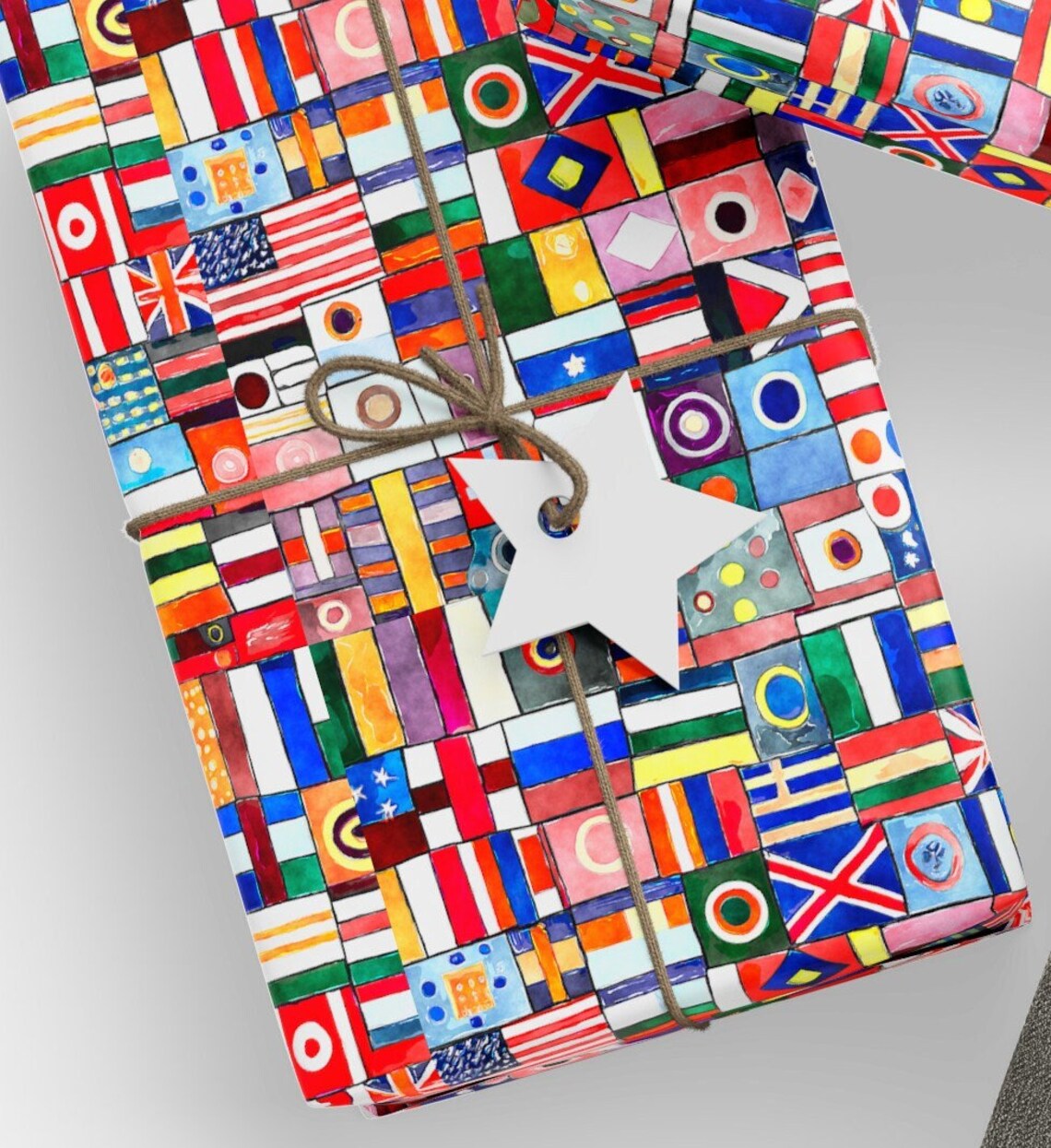 World Flags Wrapping Papers, Flags Gifts Wrapping Paper Roll, World ...