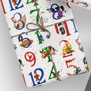 12 Days of Christmas Wrapping Papers, Christmas Wrapping Paper Roll ...