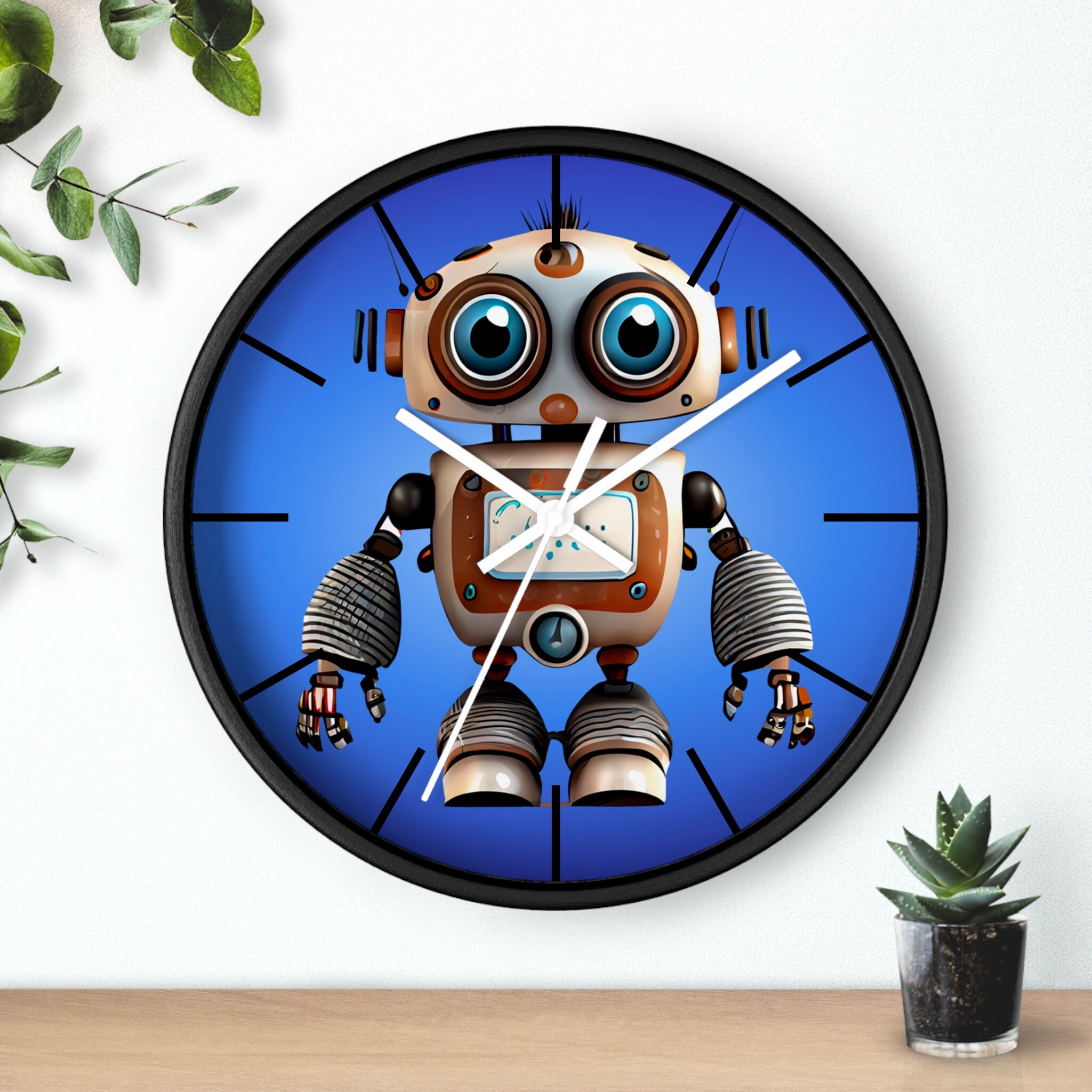 Robot Wall Clock, Robot Birthday Gift Wall Clock, Robot Gift Clock - Etsy