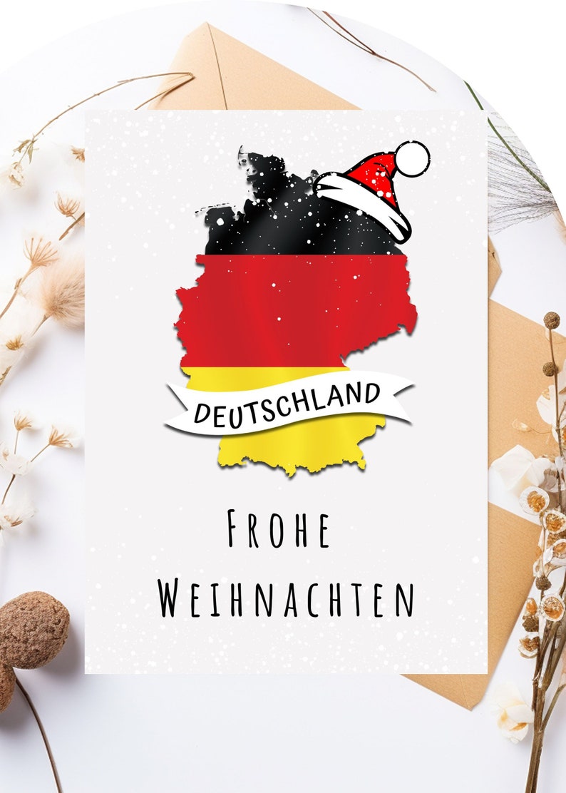 Germany Flag Cards, Germany Printable Christmas Cards, Germany ...