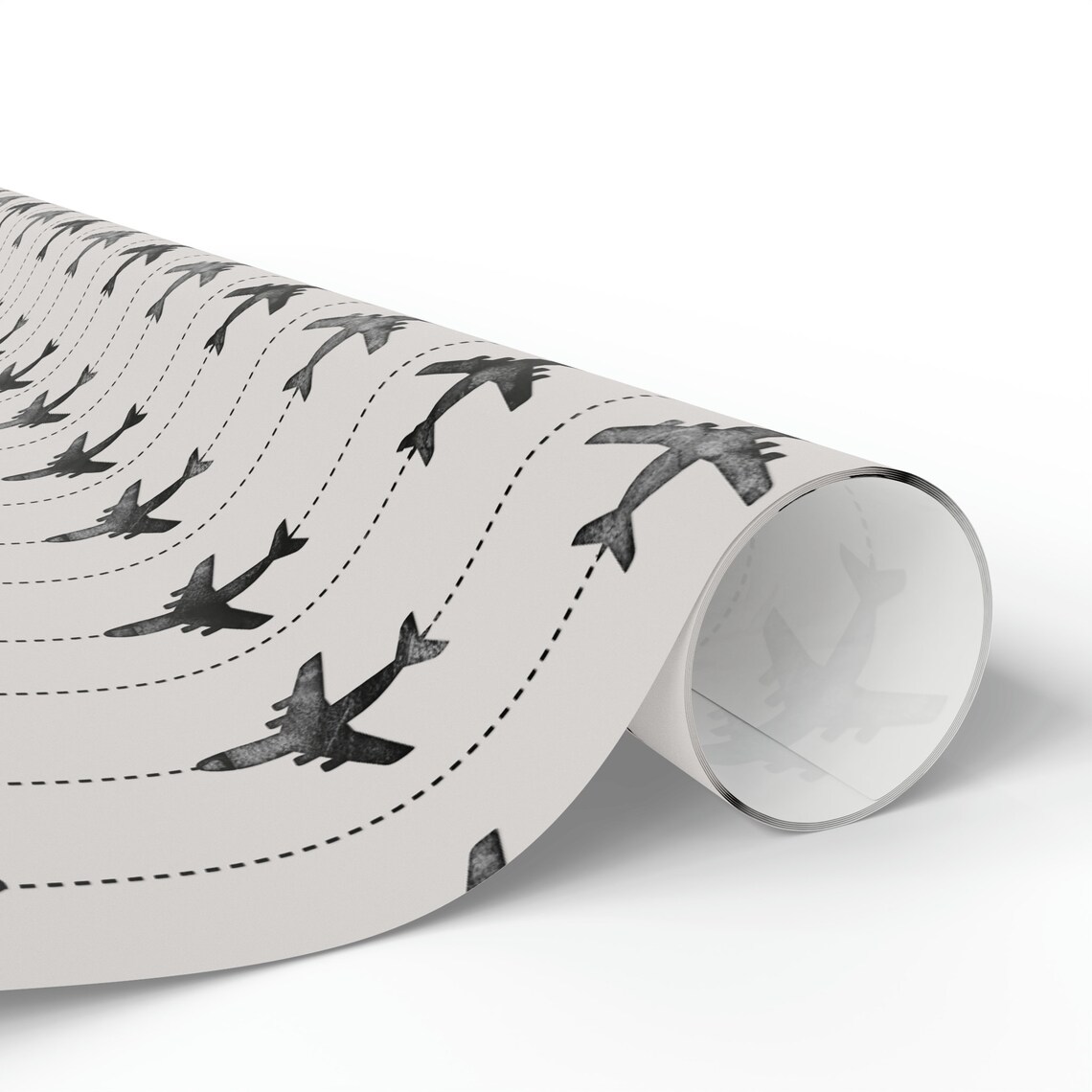 Airplane Wrapping Paper Roll, Airplane Watercolor Gift Wrapping Paper ...