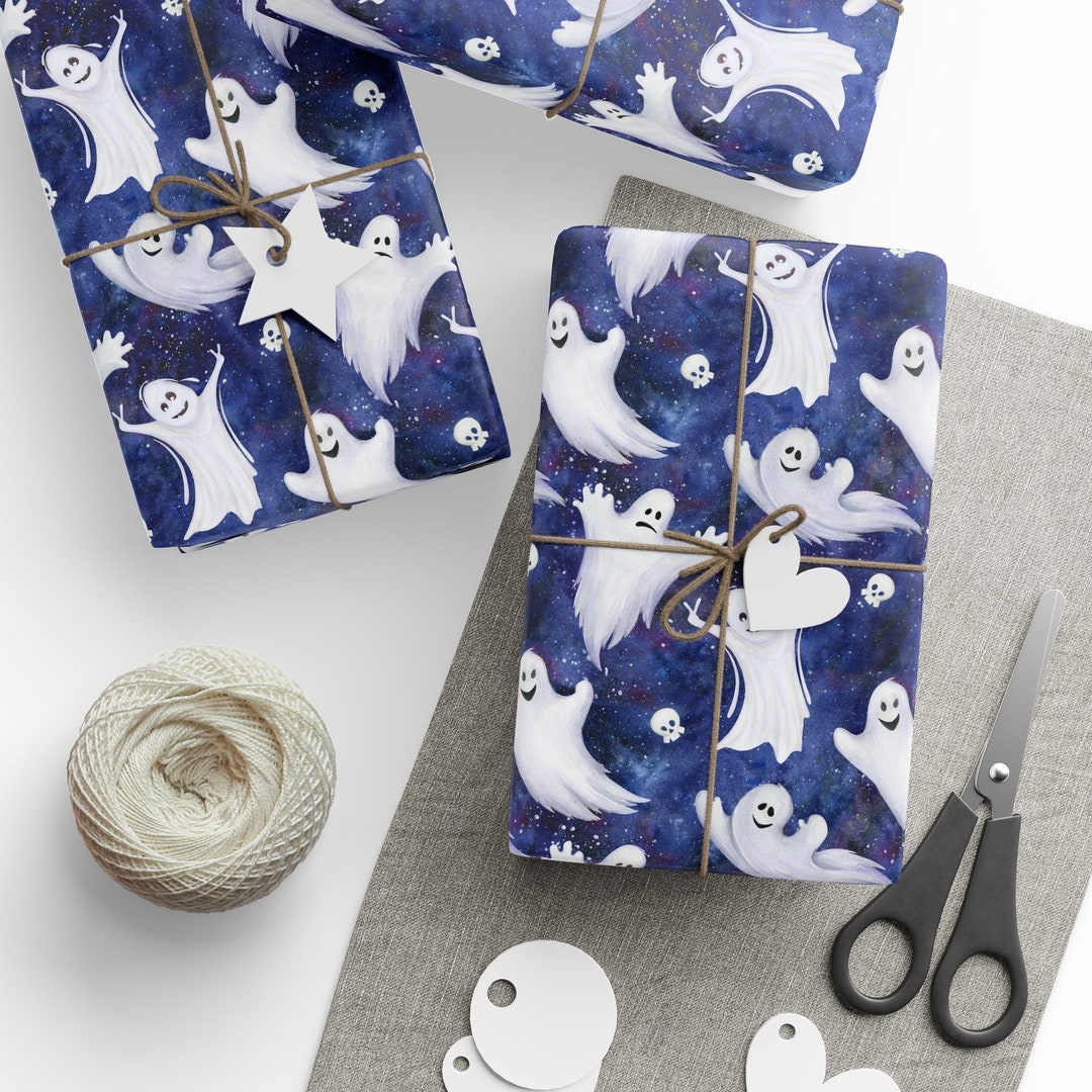 Ghost Wrapping Papers, Ghosts Gifts Wrapping Paper Roll, Halloween ...