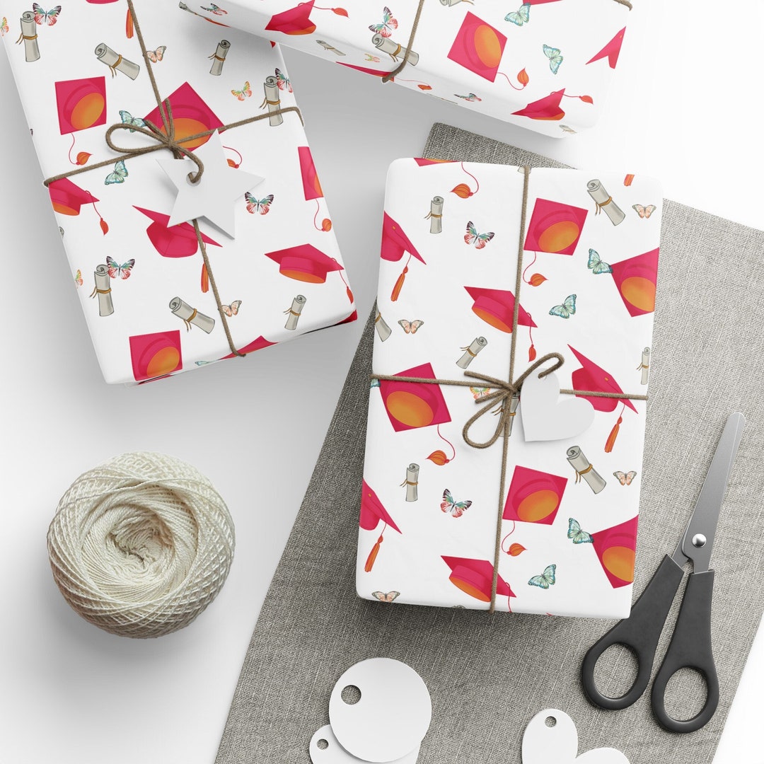 Graduation Caps Wrapping Papers, Graduation Gifts Wrapping Paper Roll ...