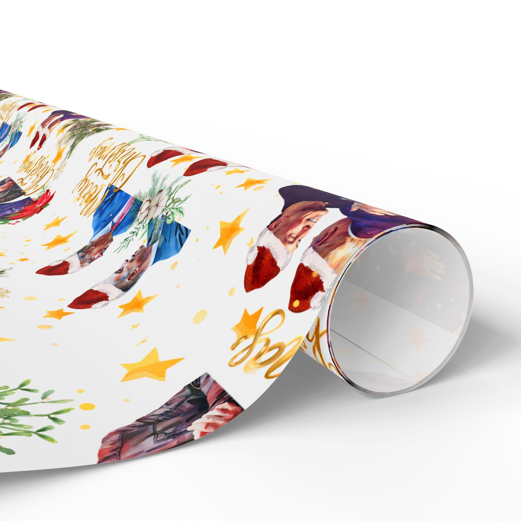 Elon Musk Wrapping Paper Roll, Elon and President Donald Merry ...