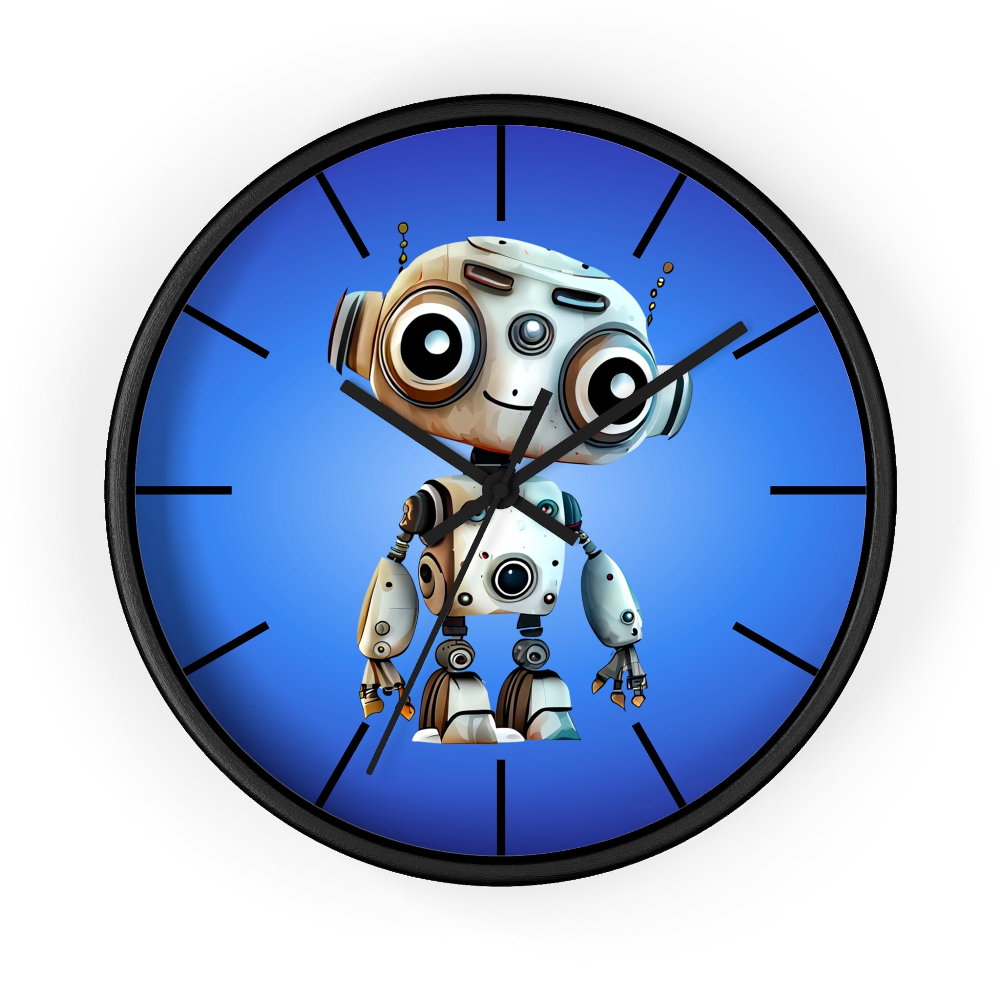 Happy Robot Wall Clock, Robot Boy Birthday Gift Clock, Robot Clock - Etsy