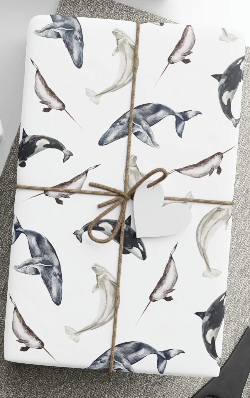Arctic Animals Wrapping Paper Roll, Arctic Gifts, Polar Animals Gift ...
