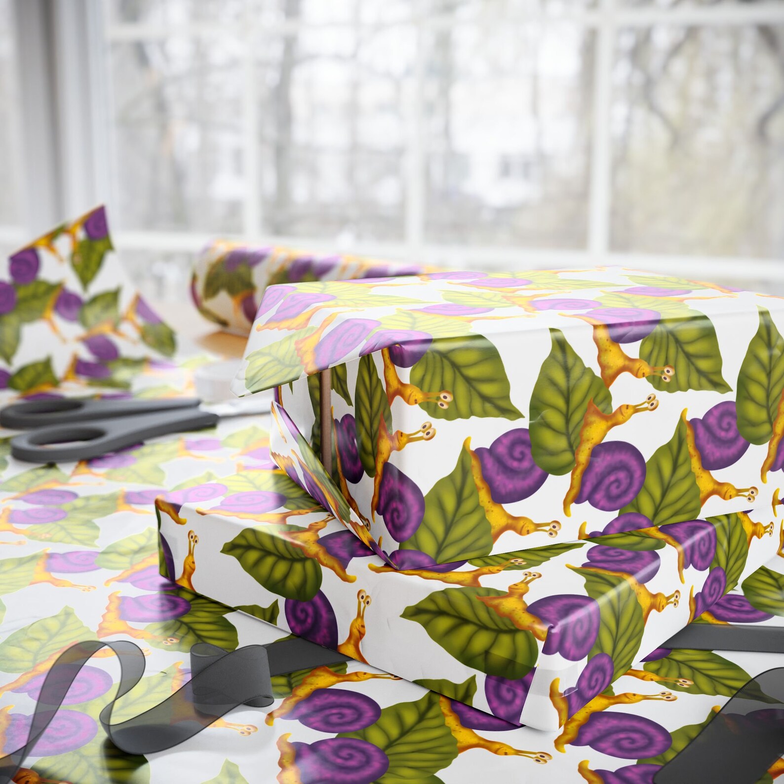 Snail Wrapping Papers, Snail Gifts Wrapping Paper Roll, Cute Snail ...