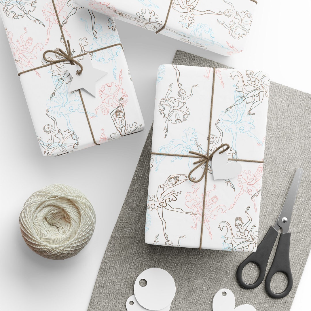 Ballerina Wrapping Papers, Ballerina Line Art Gifts Wrapping Paper ...