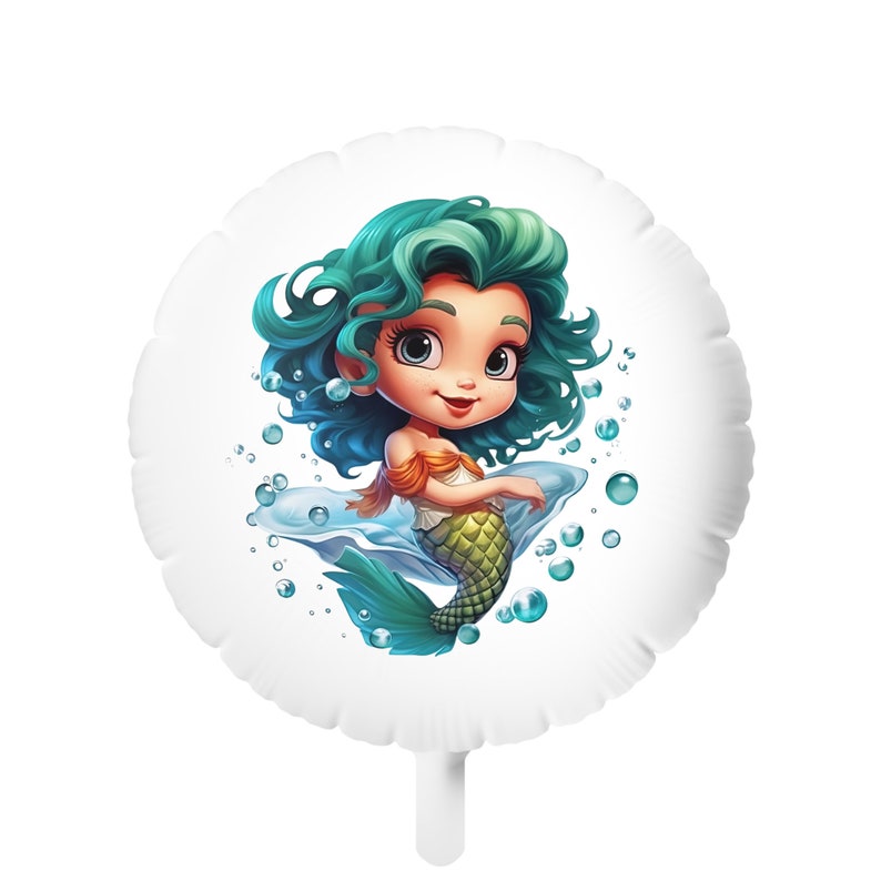 Mermaid Mylar Helium Balloon, Mermaid Party Balloons - Etsy