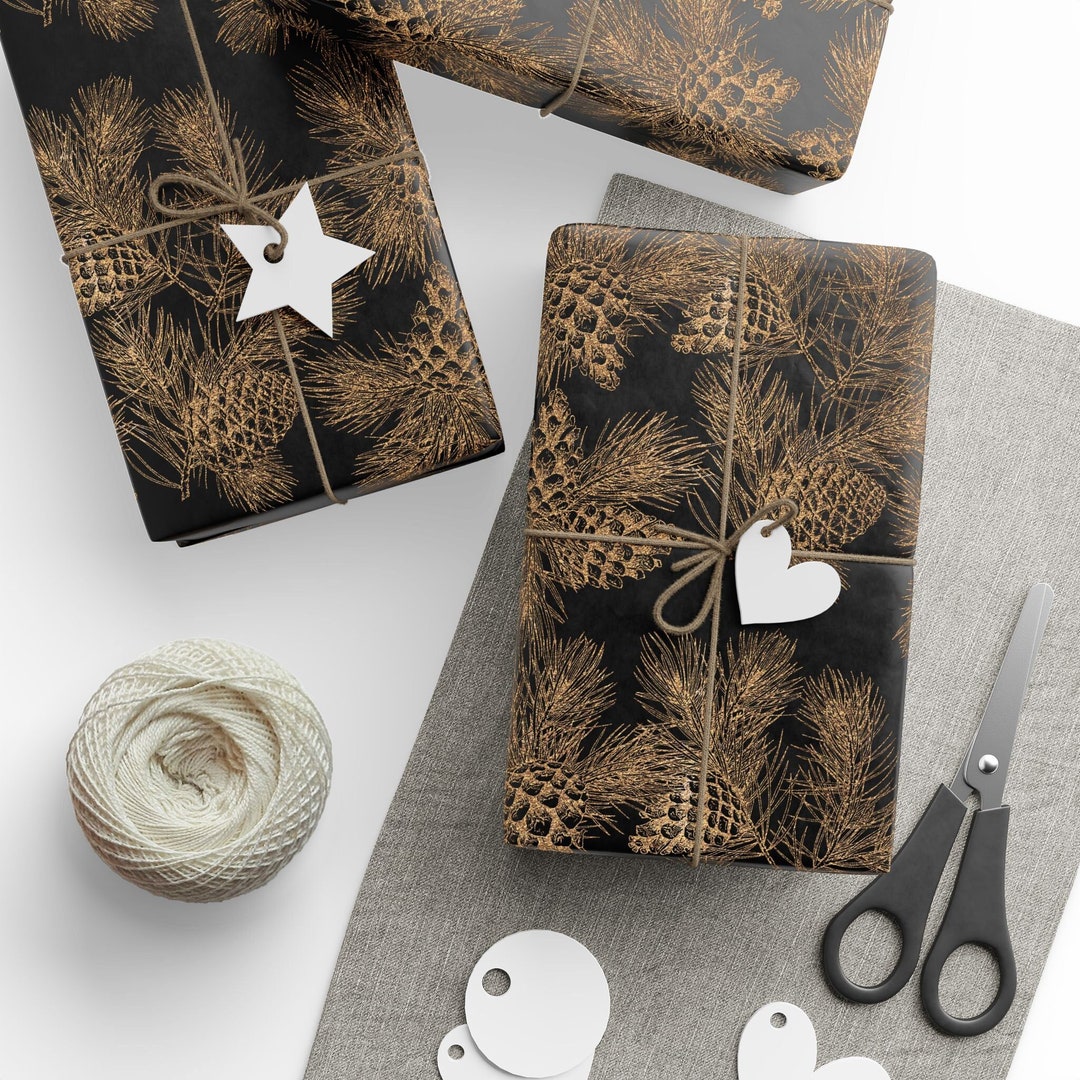 Pine Wrapping Papers, Golden Pine Wrapping Paper Roll, Golden Pine ...