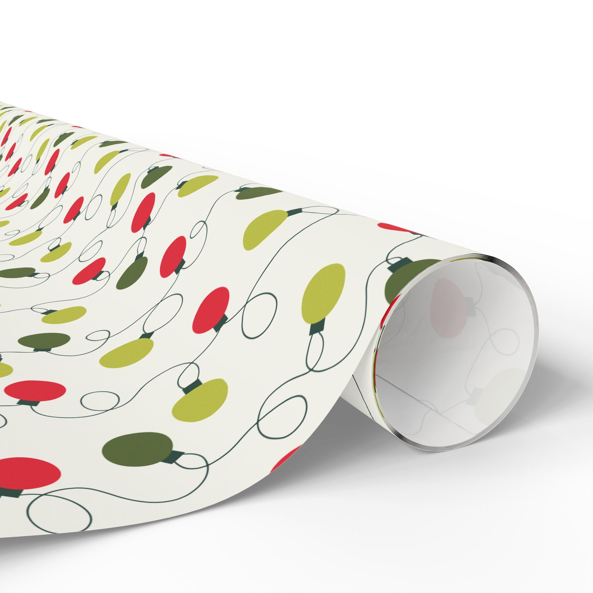 Christmas Lights Wrapping Papers, Lights Wrapping Paper Roll, Christmas ...