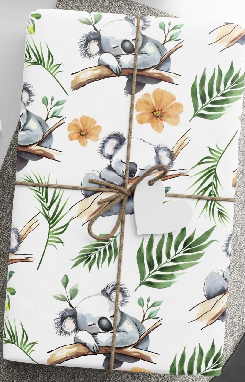 Koala Wrapping Papers, Koala Gifts Wrapping Paper Roll, Koala Birthday ...