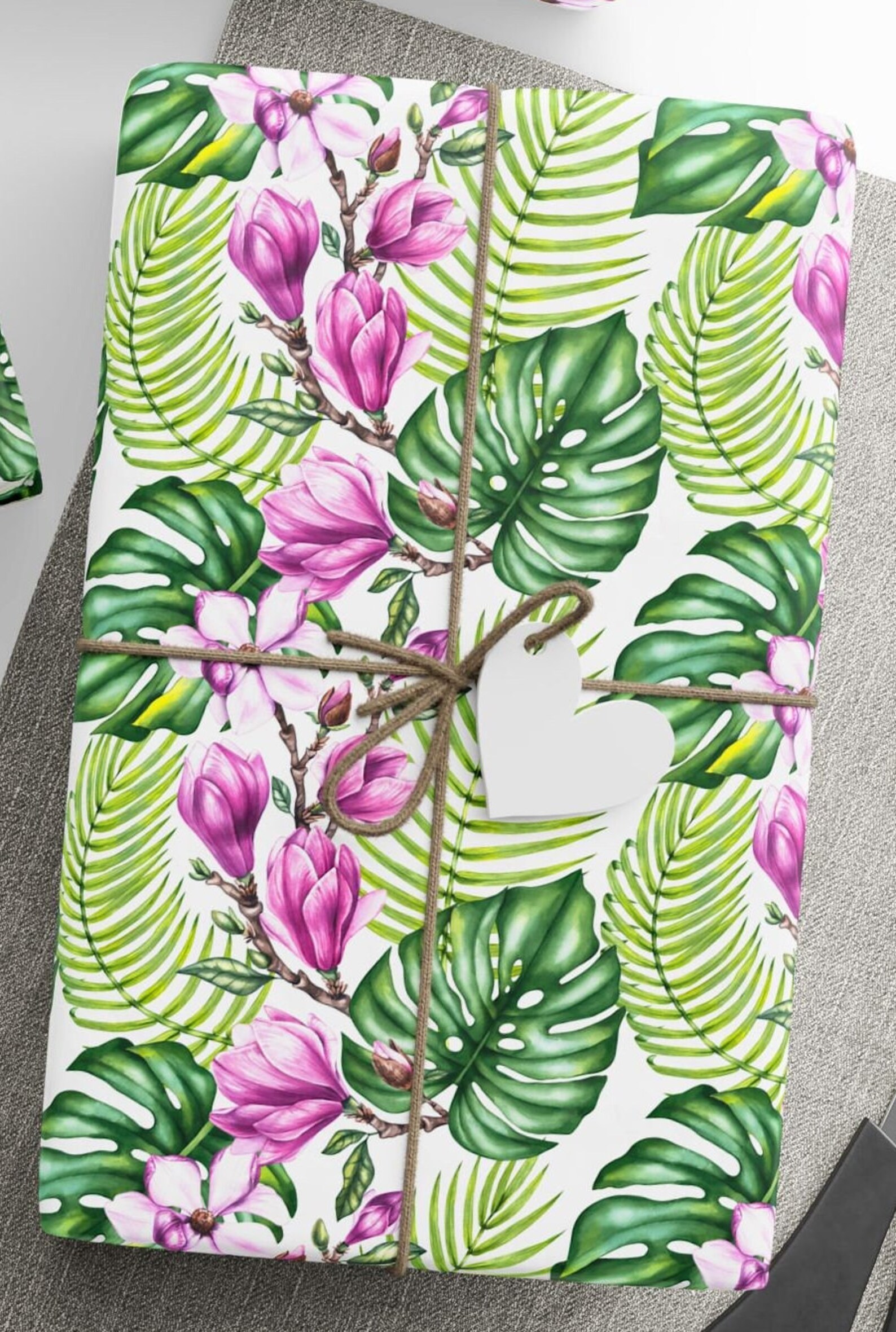 Magnolia Wrapping Papers, Tropical Magnolia Gifts Wrapping Paper Roll ...