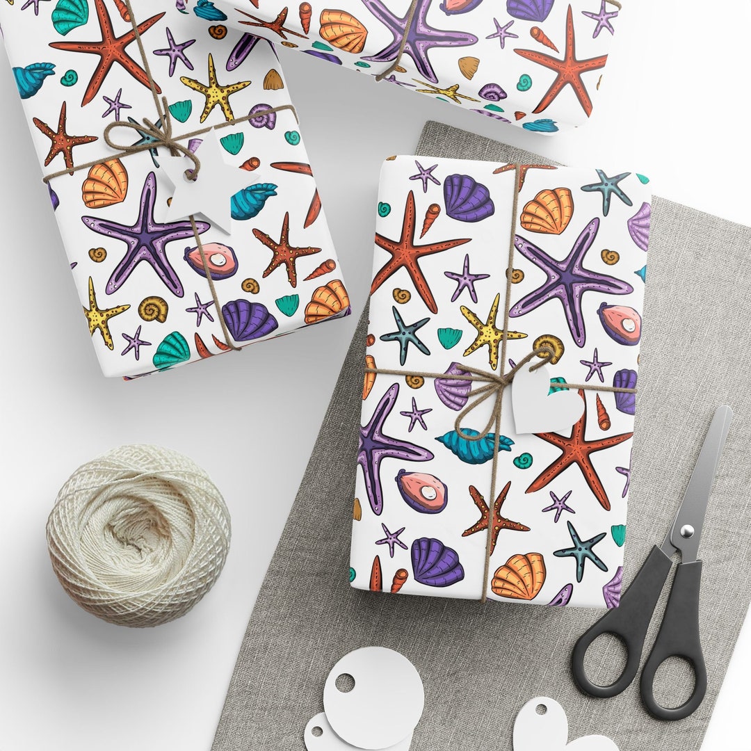 Starfish Wrapping Papers, Starfish Gifts Wrapping Paper Roll, Starfish ...