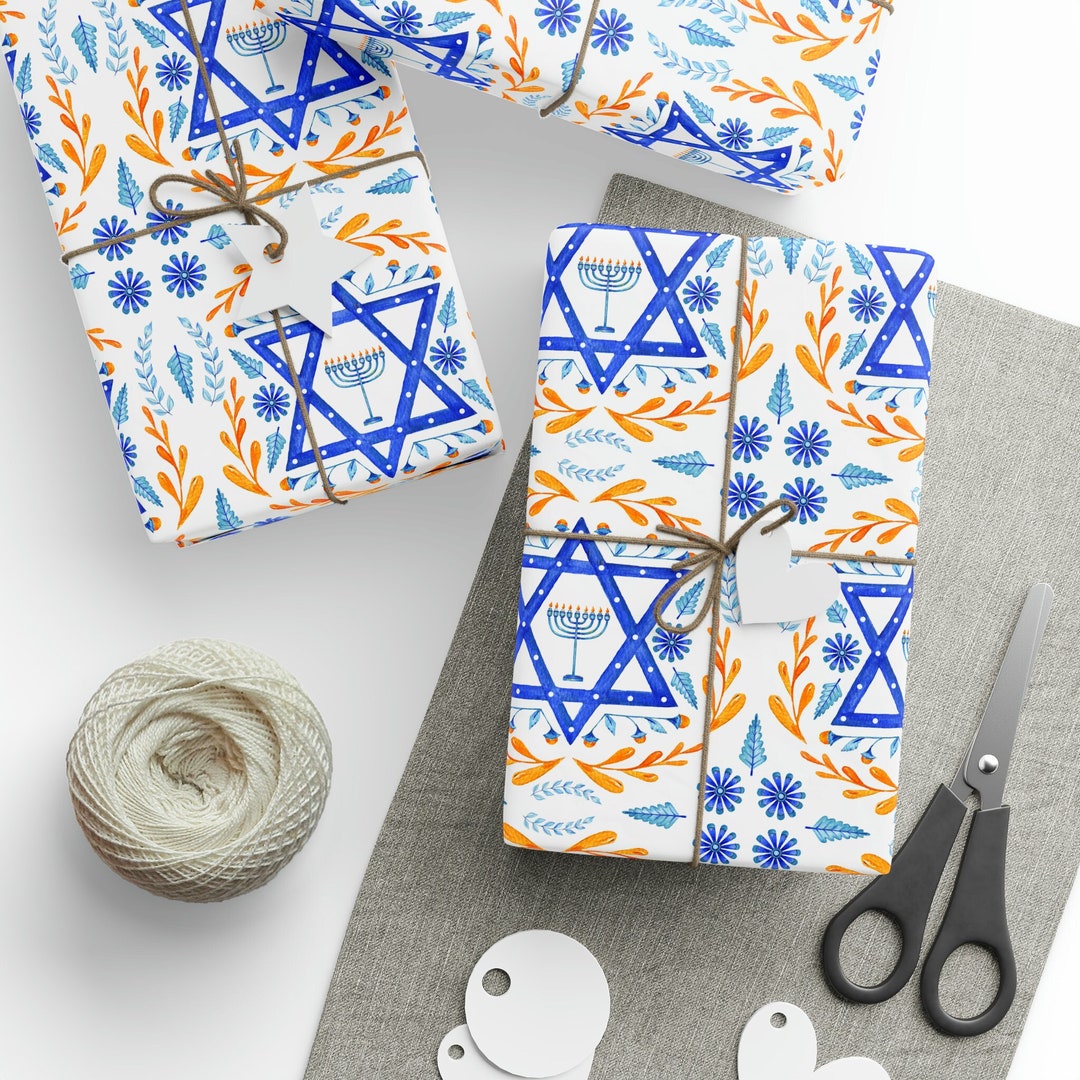 Hanukkah Wrapping Paper, Hanukkah Gifts, Hanukkah Gift Wrapping Paper ...