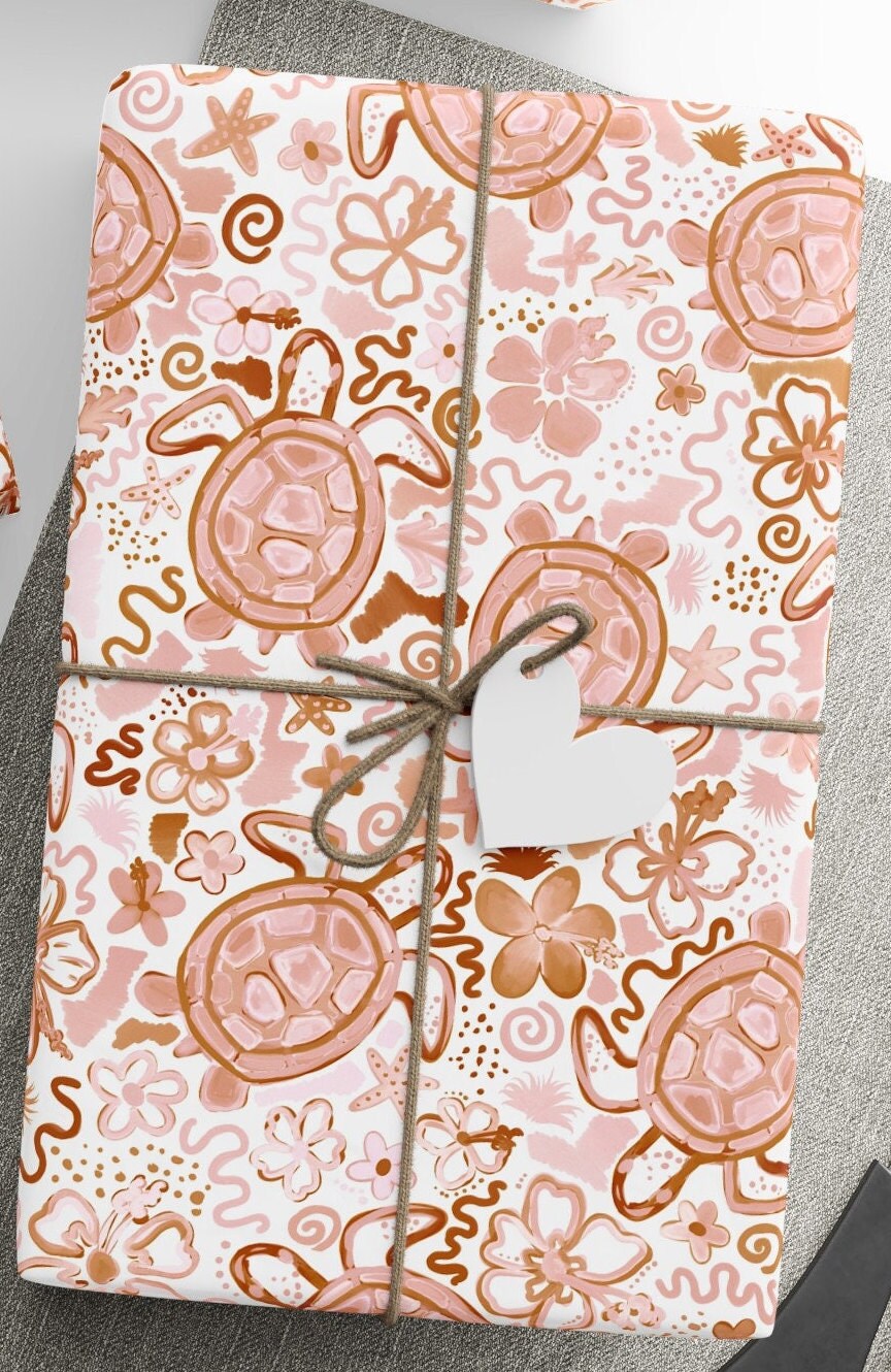 Turtles Gift Wrapping Papers, Sea Turtles Gift Wrapping Paper Roll ...