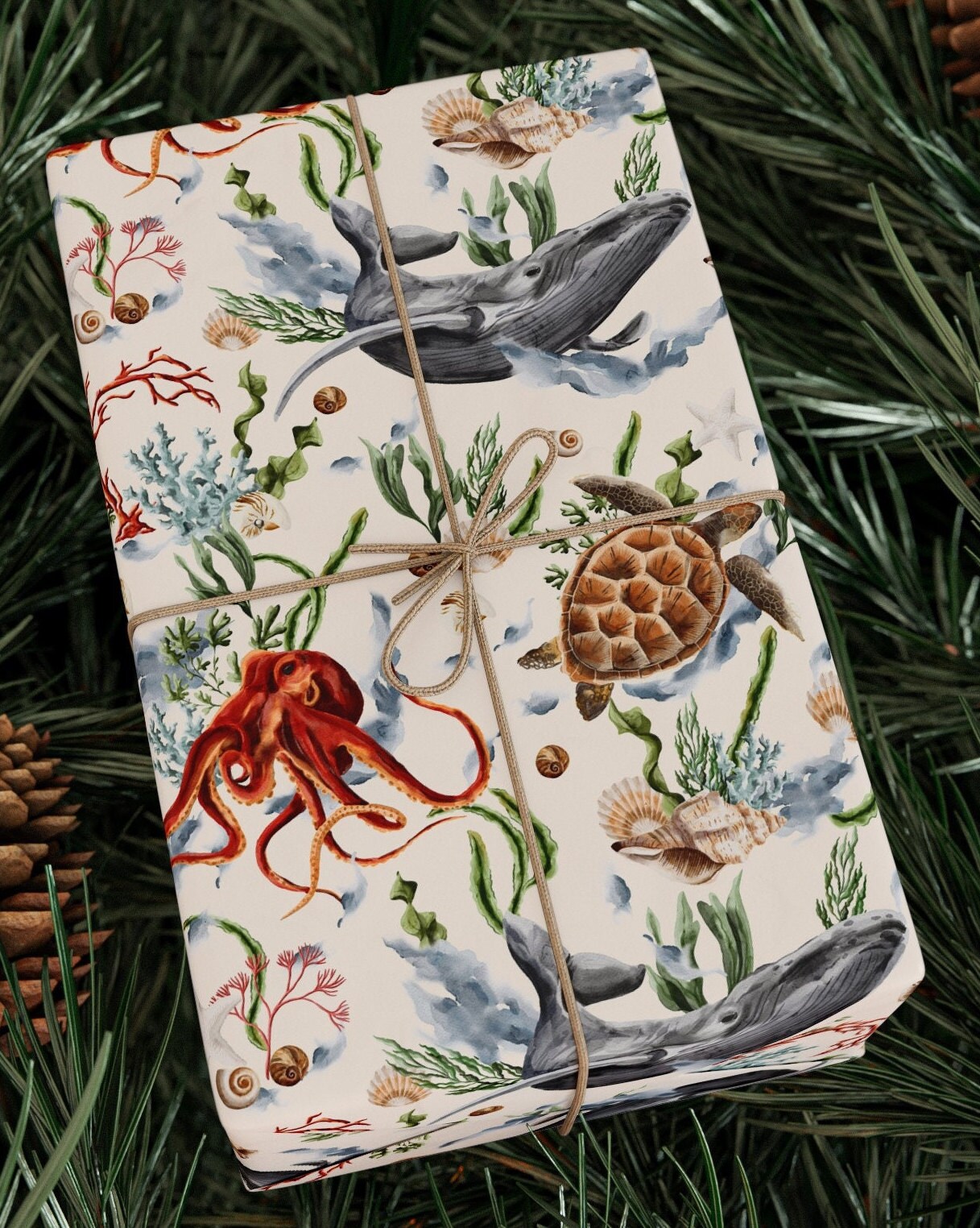 Underwater Wrapping Papers, Sea Animals Wrapping Paper, Sea Animals ...