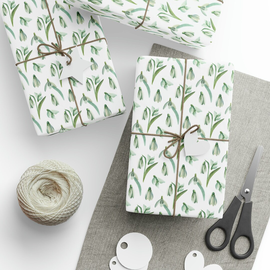 Snowdrops Gift Wrapping Papers, Snowdrops Flowers Gift Wrapping Paper ...