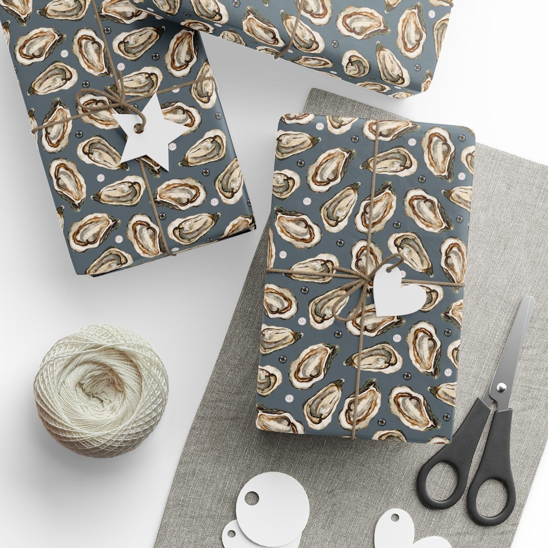 Oyster Wrapping Papers, Oysters Birthday Gifts Wrapping Paper Roll ...