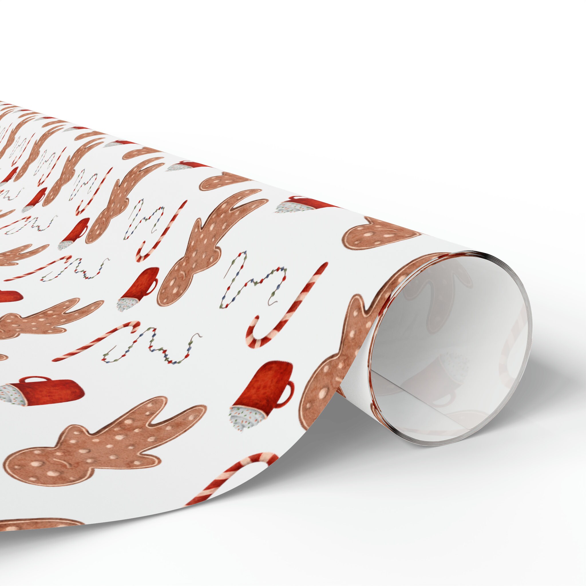 Gingerbread Wrapping Papers, Christmas Gingerbread Gifts Wrapping Paper ...