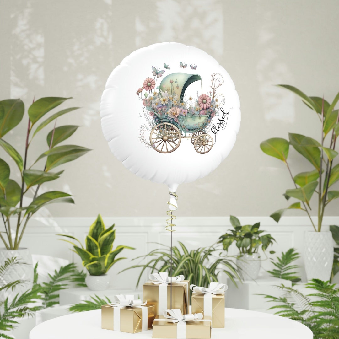 Baby Stroller Mylar Helium Balloon, Baby Shower Gift Stroller Balloon ...