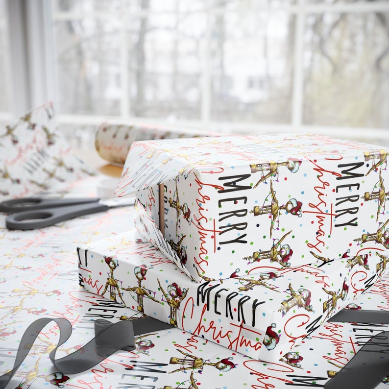 Funny Santa Christmas Wrapping Papers, Christmas Santa Wine Opener ...