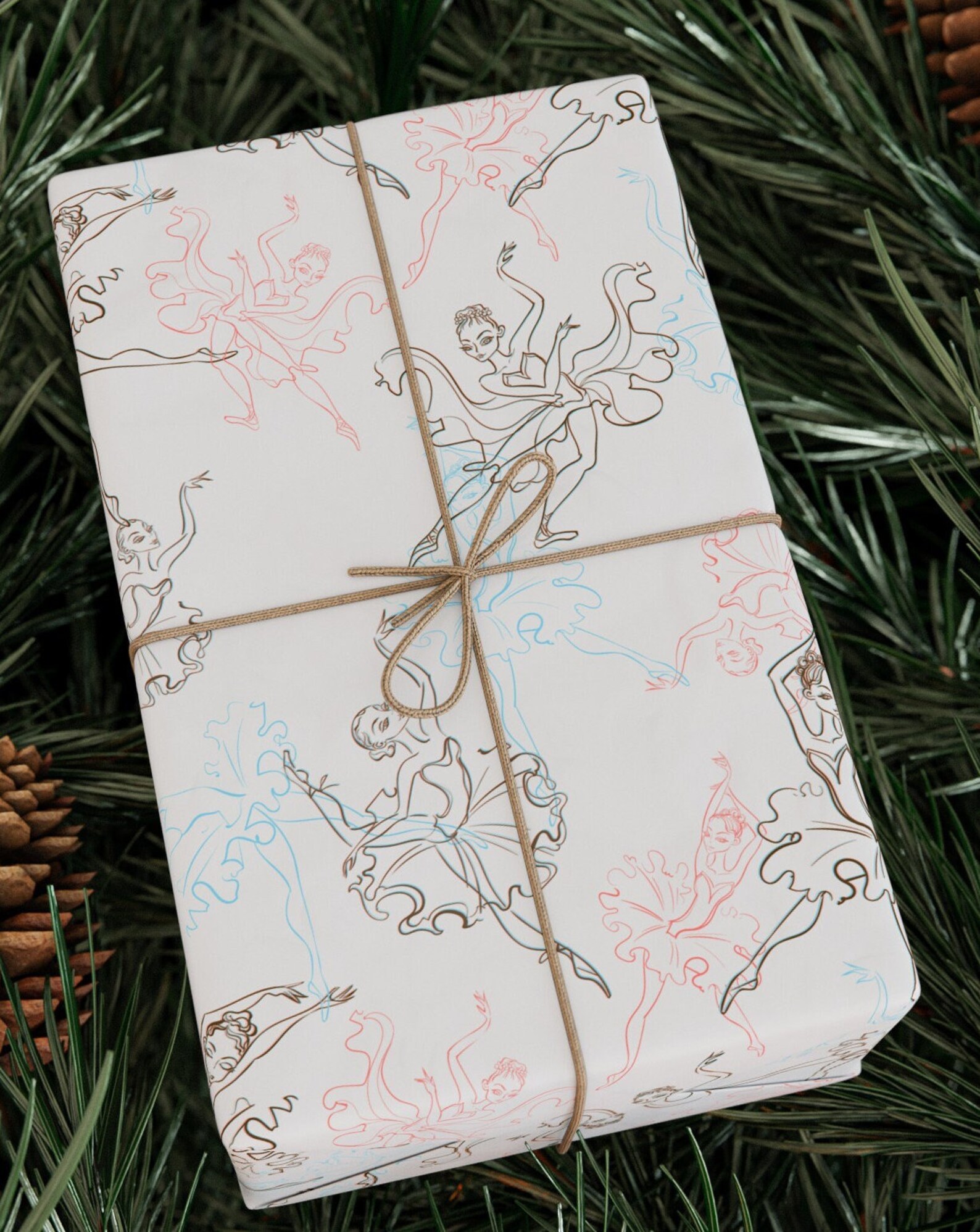 Ballerina Wrapping Papers, Ballerina Line Art Gifts Wrapping Paper ...
